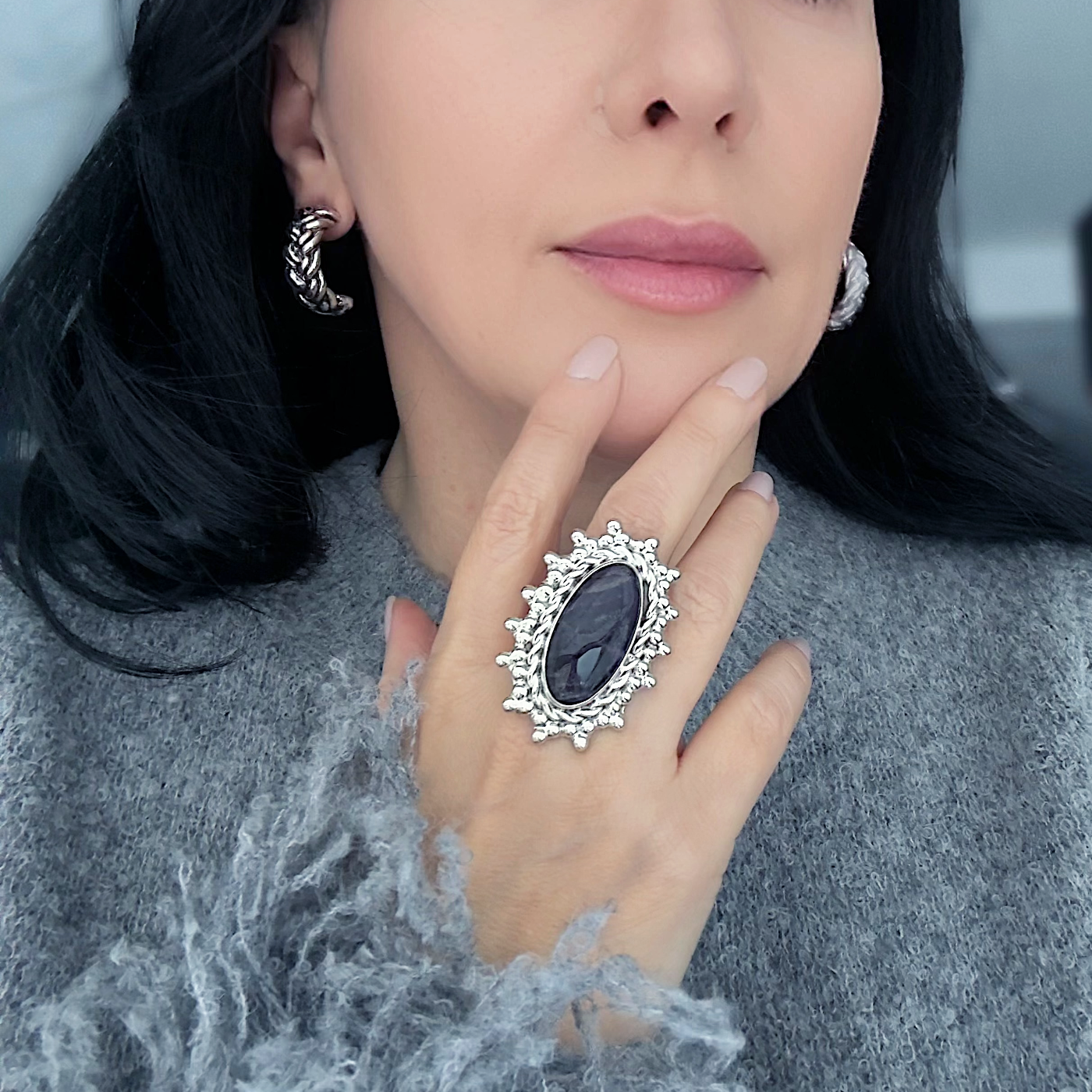 Chunky Sterling Silver Statement Rings - Reveka Rose