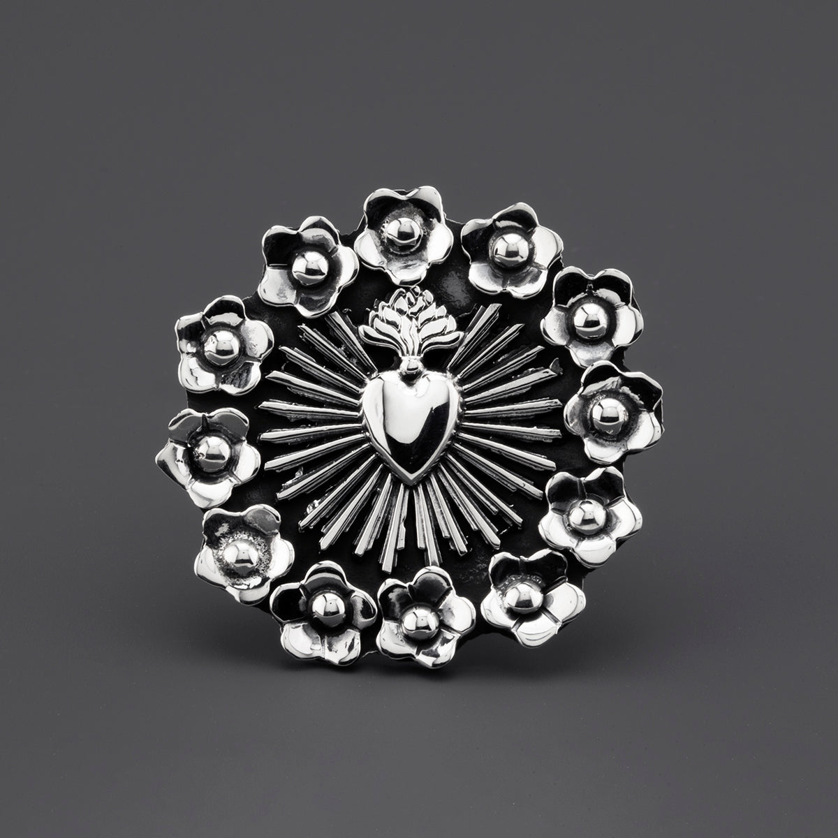 Sacred Bloom Mexican Silver Ring - Reveka Rose