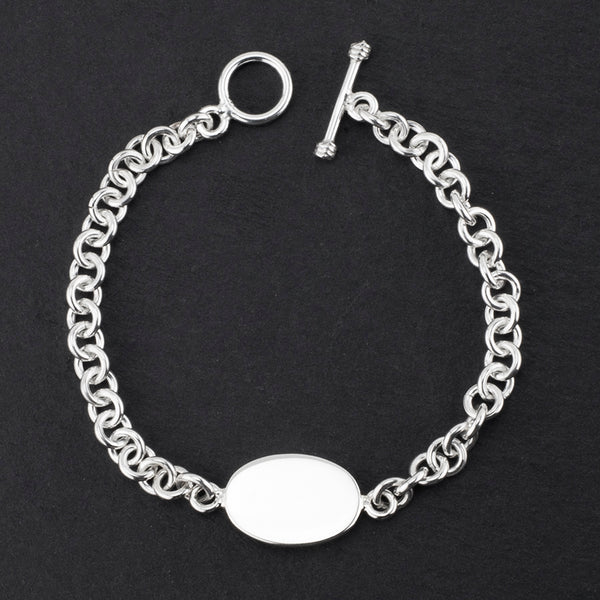 Sterling Silver Engravable Bracelet - Reveka Rose