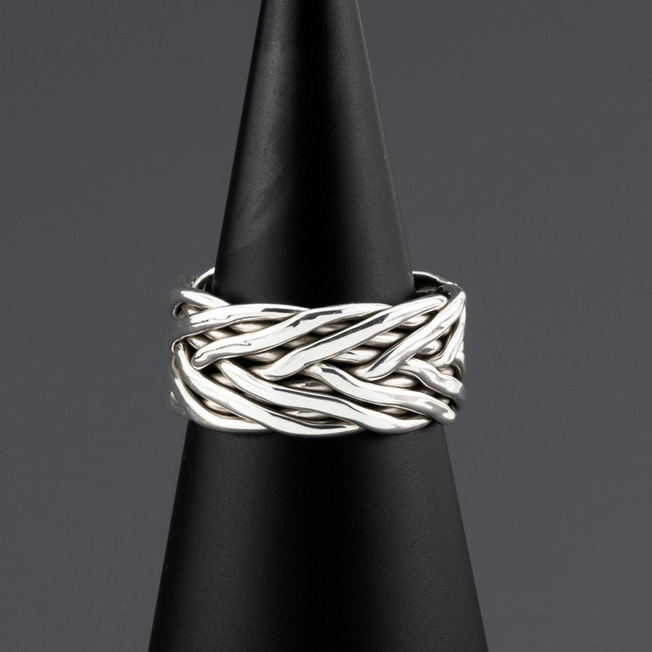 Wide Band Sterling Silver Rings | Bold Silver Rings - Reveka Rose