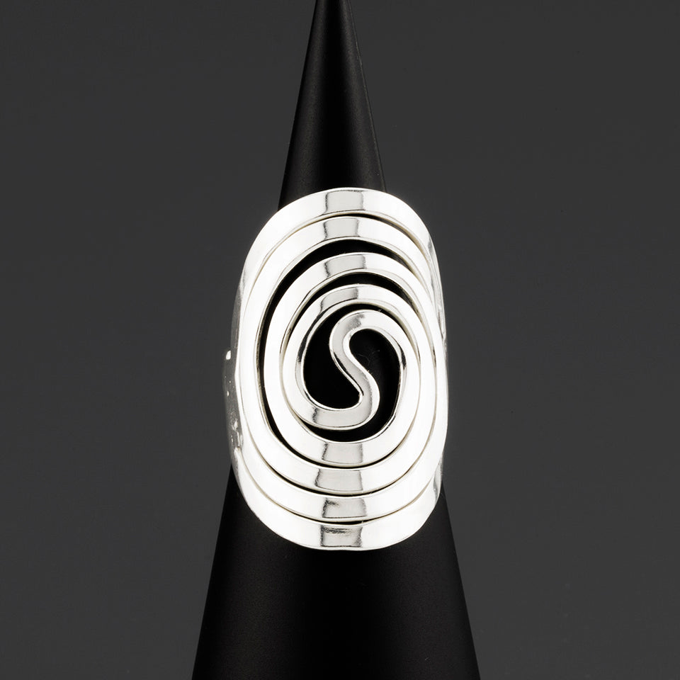 Wide Band Silver Rings For Women - Reveka Rose